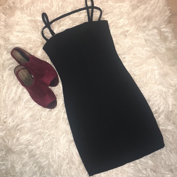 Charlotte Russe | Dresses | 225 New Body Hugging Ribbed Little Black ...